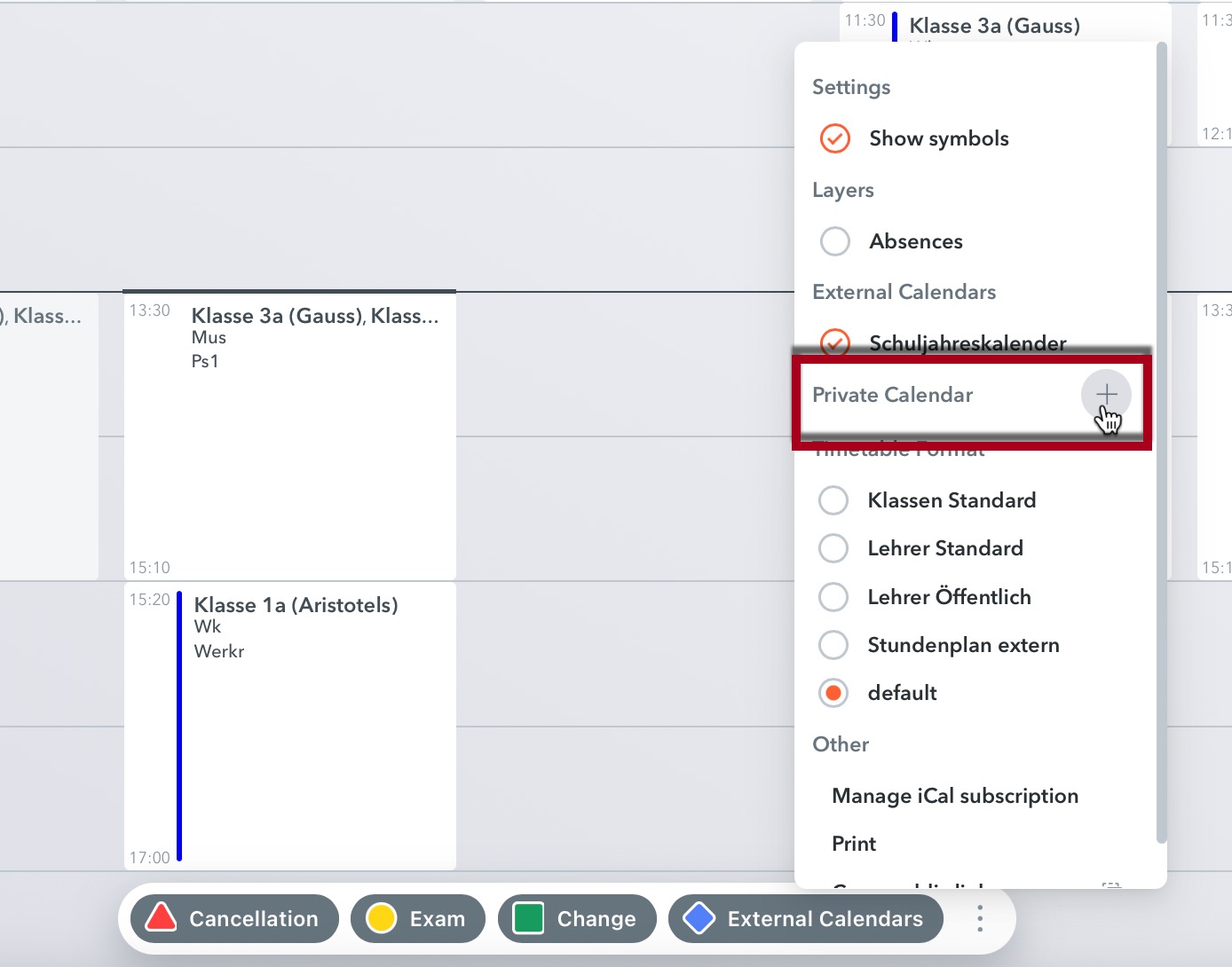 Calendar Import and Export in the new timetable – Help Center